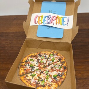 Mini Pizza Box Gift Card Holder, Customizable Birthday Money, Stocking ...