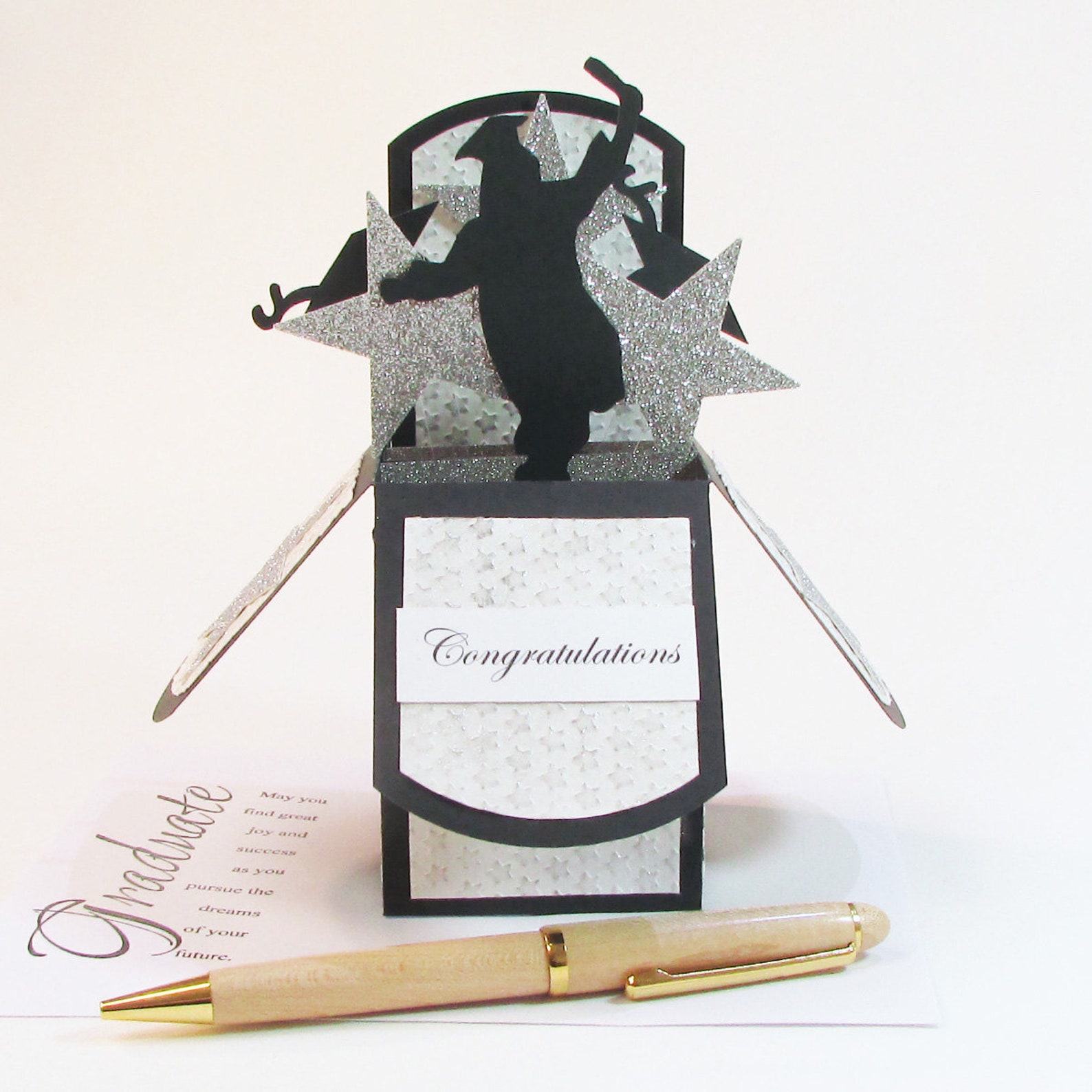 Graduation Pop up Card Graduation Gift Card Holder High | Etsy