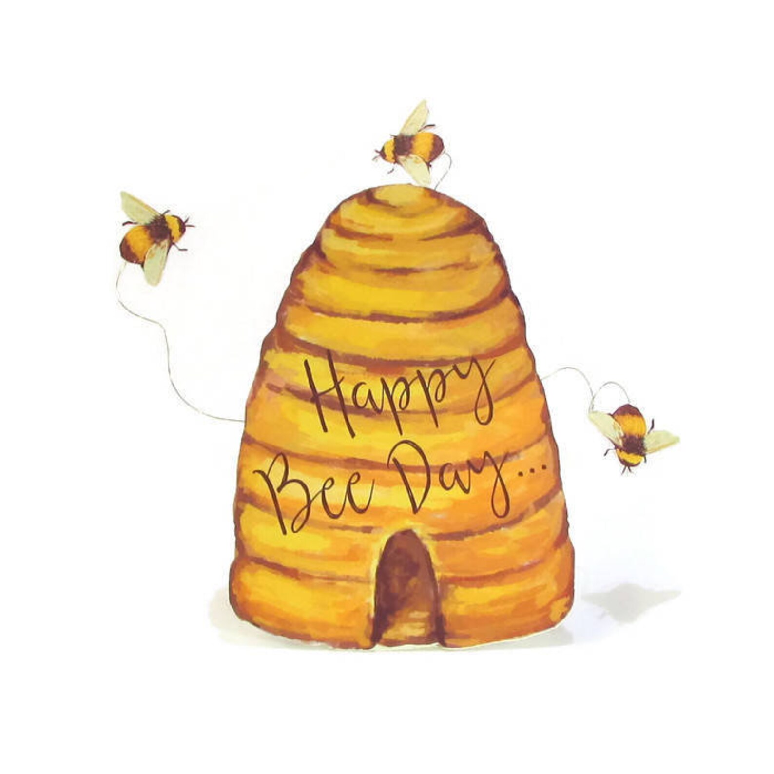 Cute Bee Card Happy Bee Day You're the Bees Knees | Etsy