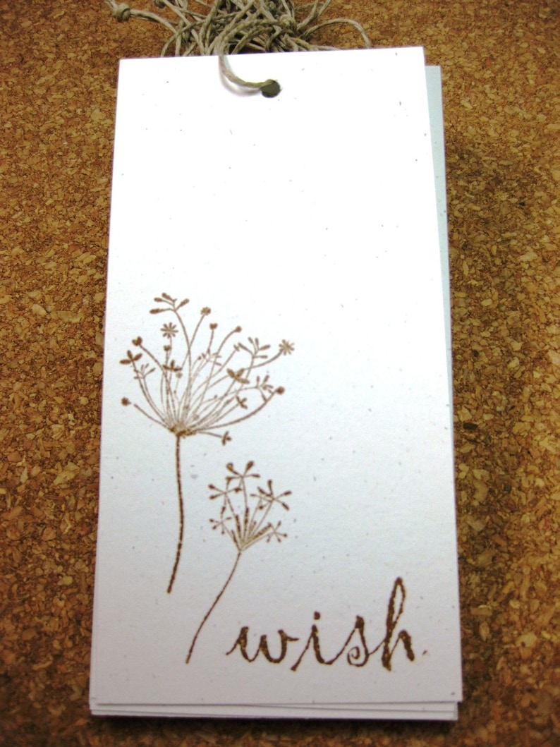 Wish Tree Tags, Eco Friendly Recycled Card Stock, Hemp Cording ...