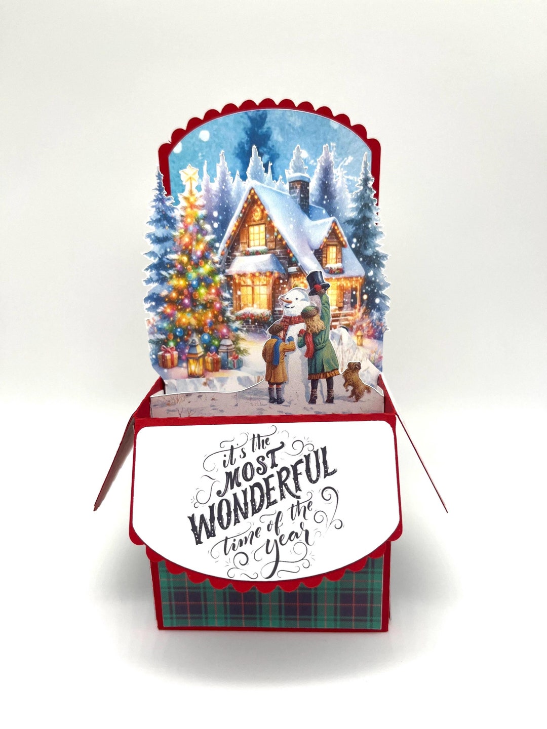Vintage Winter Christmas Pop-up Card - Etsy