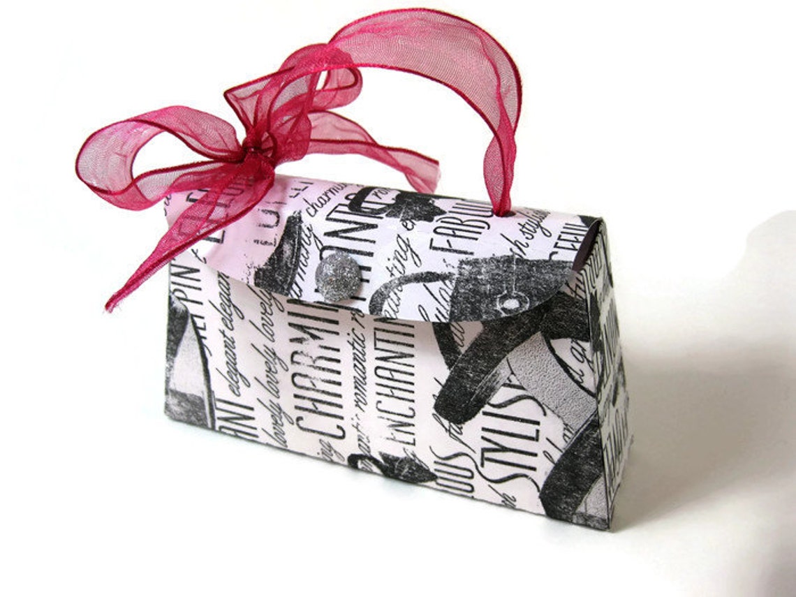 Gift Card Holder Purse Shape Gift Box Gift for Her Stocking | Etsy