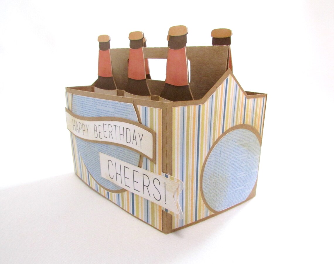 Beer Birthday Card Birthday Pop up Card Birthday Card for - Etsy