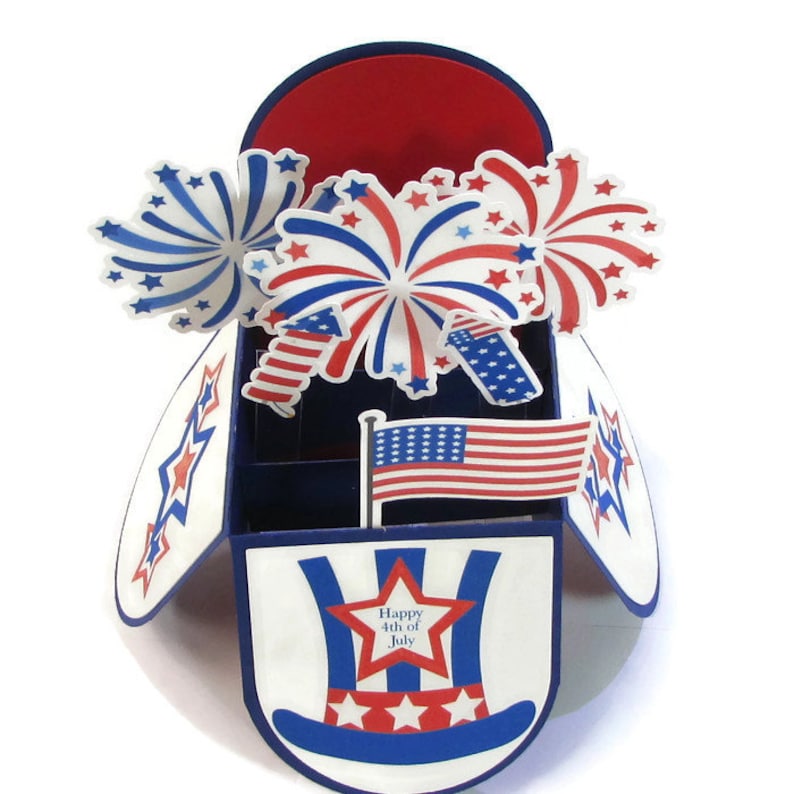 4th of July Pop-up Card, Patriotic USA Citizenship Gift - Etsy