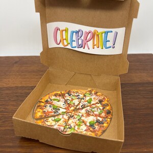 Mini Pizza Box Gift Card Holder, Customizable Birthday Money, Stocking ...