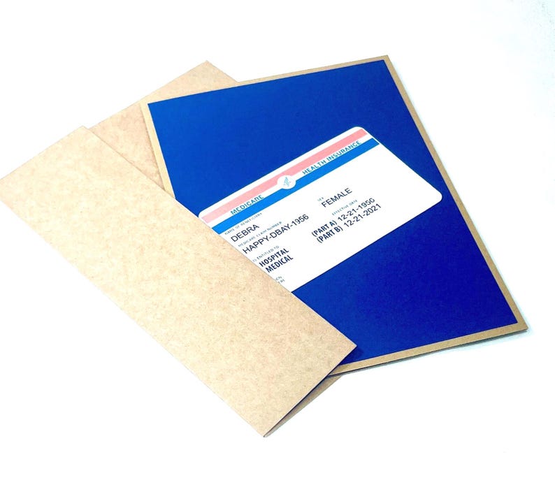 Funny 65th Birthday Card, Personalized Medicare Card - Etsy