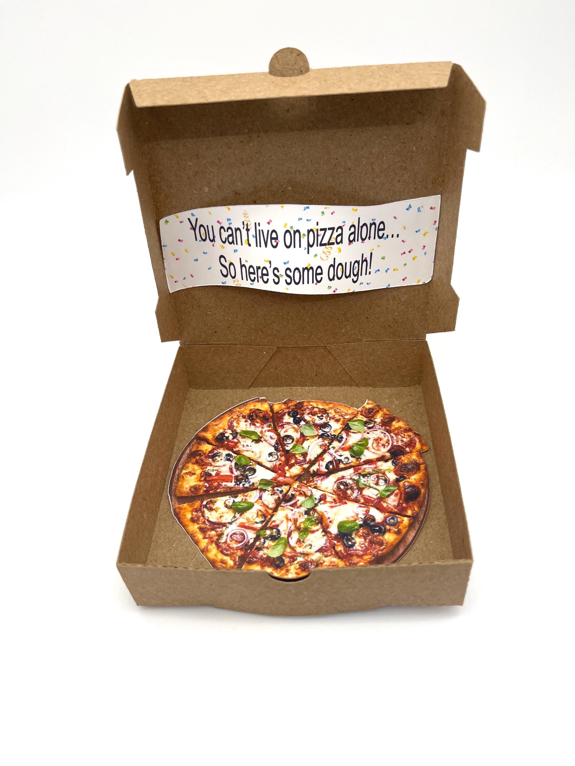 Mini Pizza Box Gift Card Holder, Customizable Birthday Money, Stocking ...