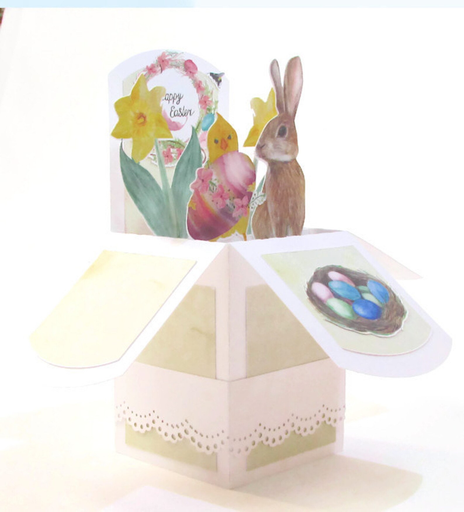 Easter Pop up Box Card 3D Easter Pop up Card Handmade Easter | Etsy