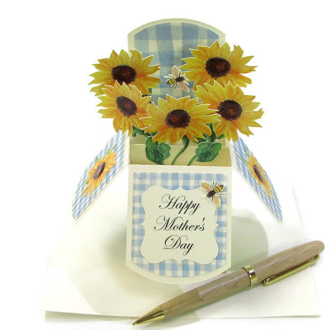 Pop up Flower Card, Mothers Day, Home is Where Mom Is, Pop up Cards ...
