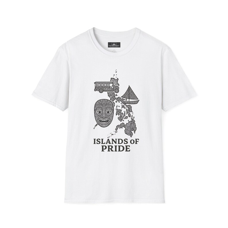 Islands of Pride | Filipino Heritage Map Shirt | Jeepney, Vinta & Ati ...