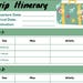 Trip Planner Itinerary Travel Chart | Printable PDF for Organizing Your ...
