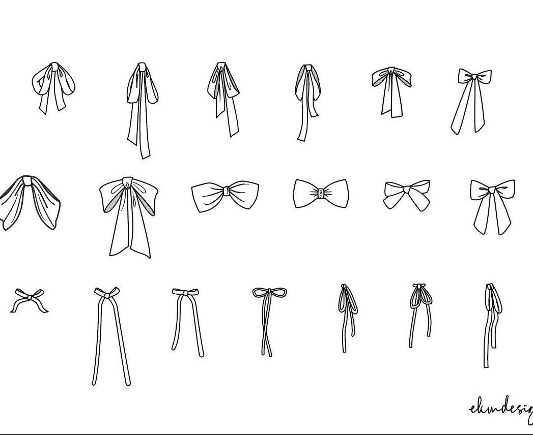 Bow's Bow Flat Drawings, Fashion Detail, Sketch, Illustrations, Drawing ...