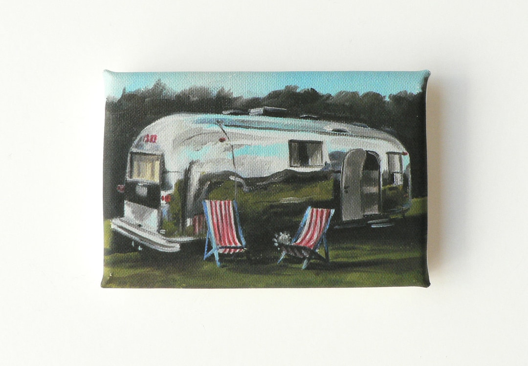 Mini Canvas Print of a Caravan - Airstream Trailer - Etsy