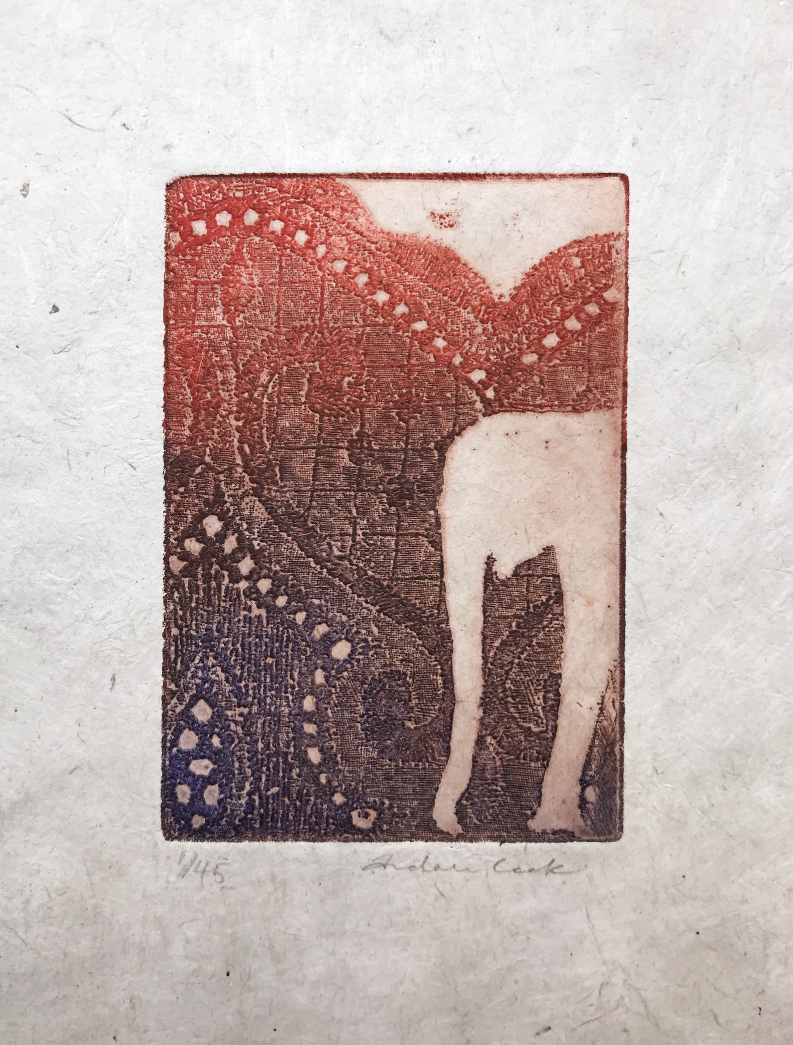 Original Colour Etching - Elephant, Special Edition Printed on Gray ...
