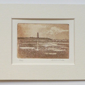 Original Etching With Aquatint of a Lighthouse - Etsy