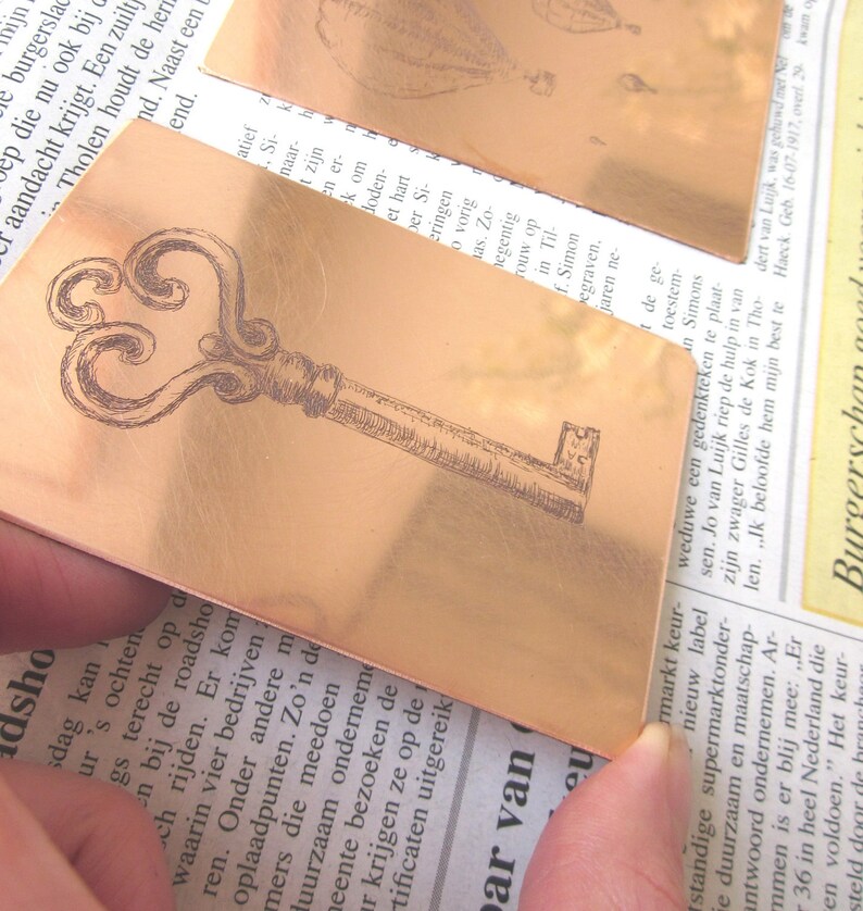 Original Etching of a Key - Etsy