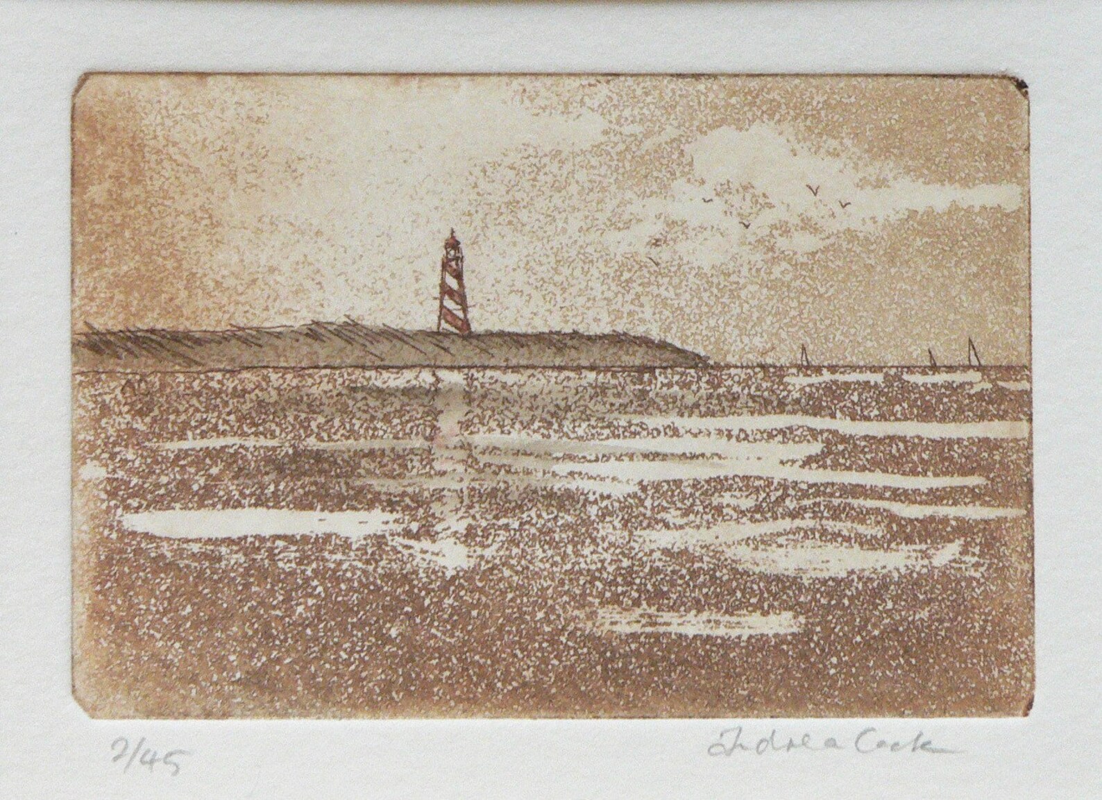 Original Etching With Aquatint of a Lighthouse - Etsy