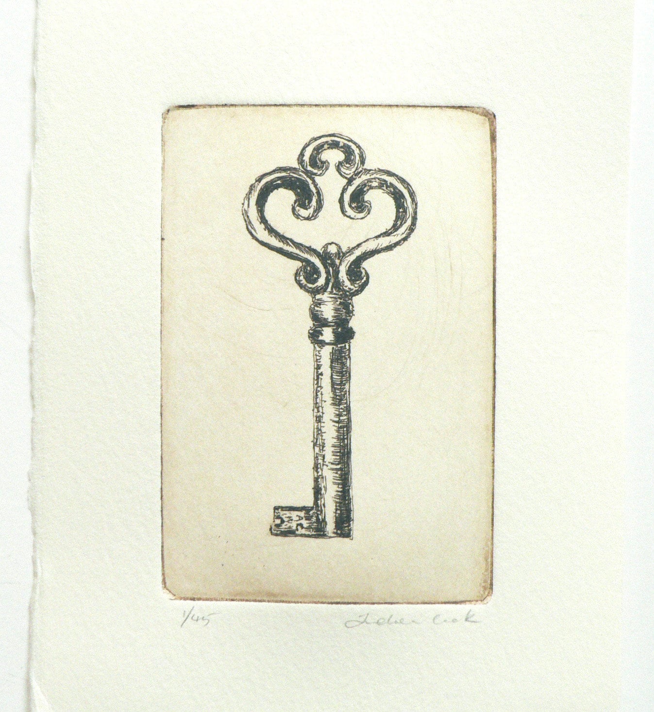 Original Etching of a Key - Etsy
