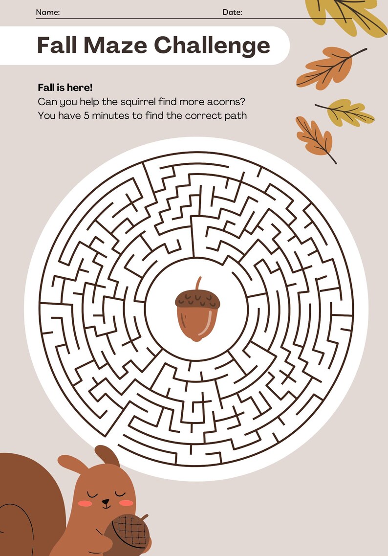 Fall Worksheets for School. - Etsy