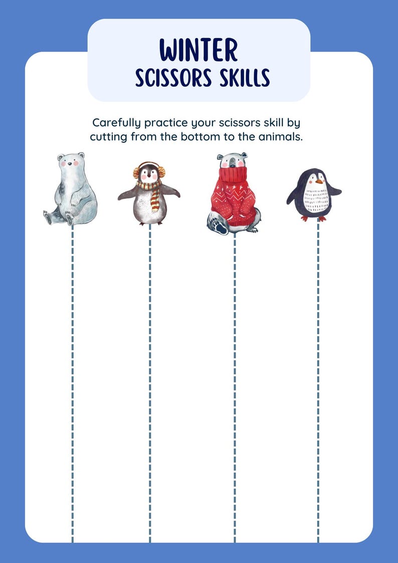 Winter School Worksheets - Etsy