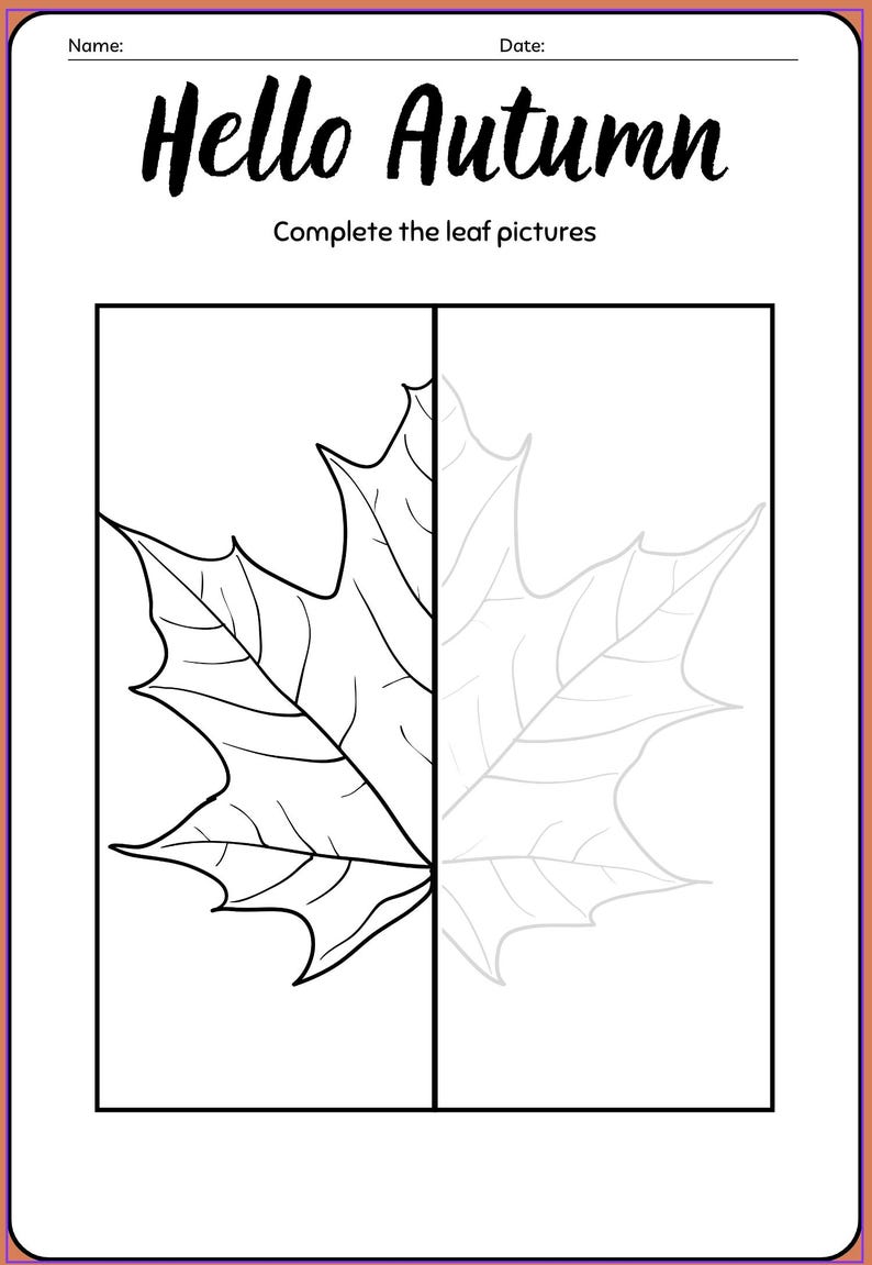 Fall Worksheets for School. - Etsy