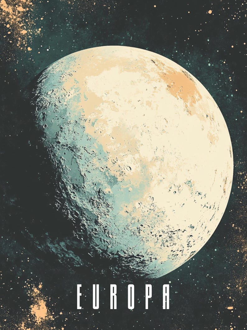 Vintage Mars Poster | Retro Space Art Print | Canvas Wall Decor for ...