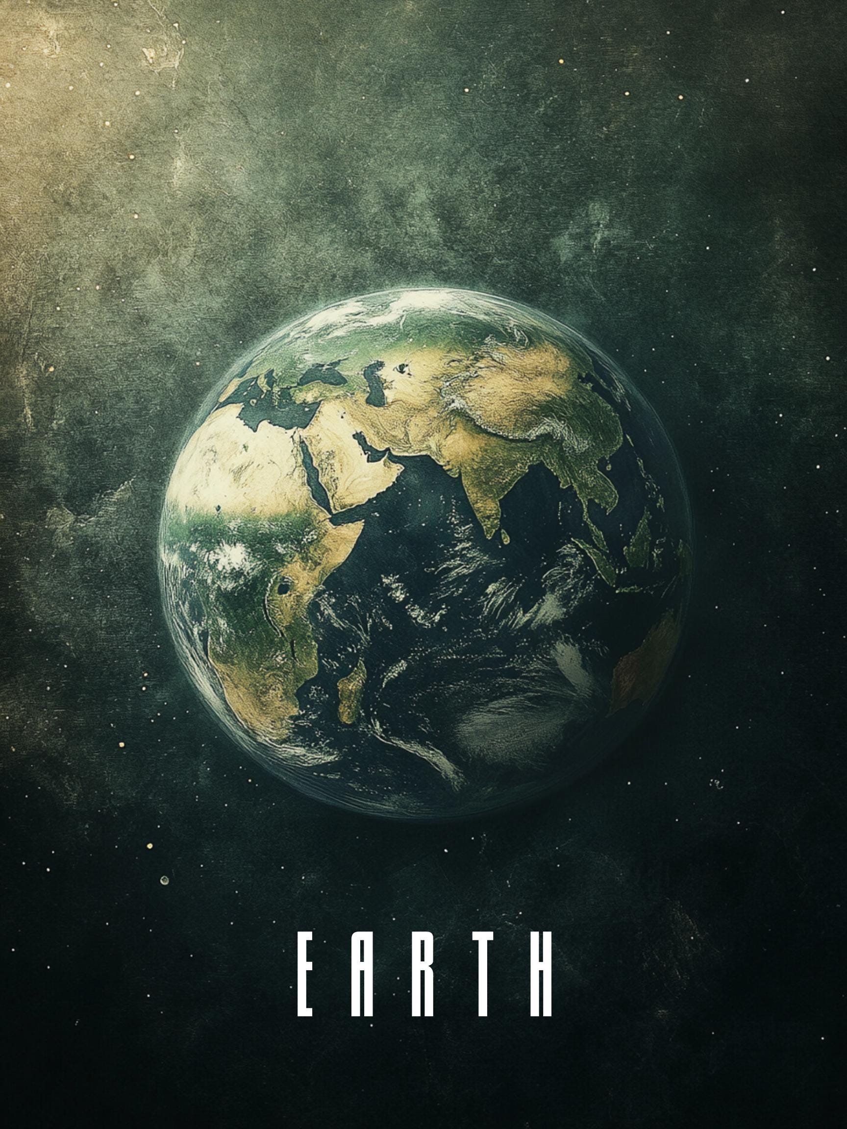 Vintage Mars Poster | Retro Space Art Print | Canvas Wall Decor for ...