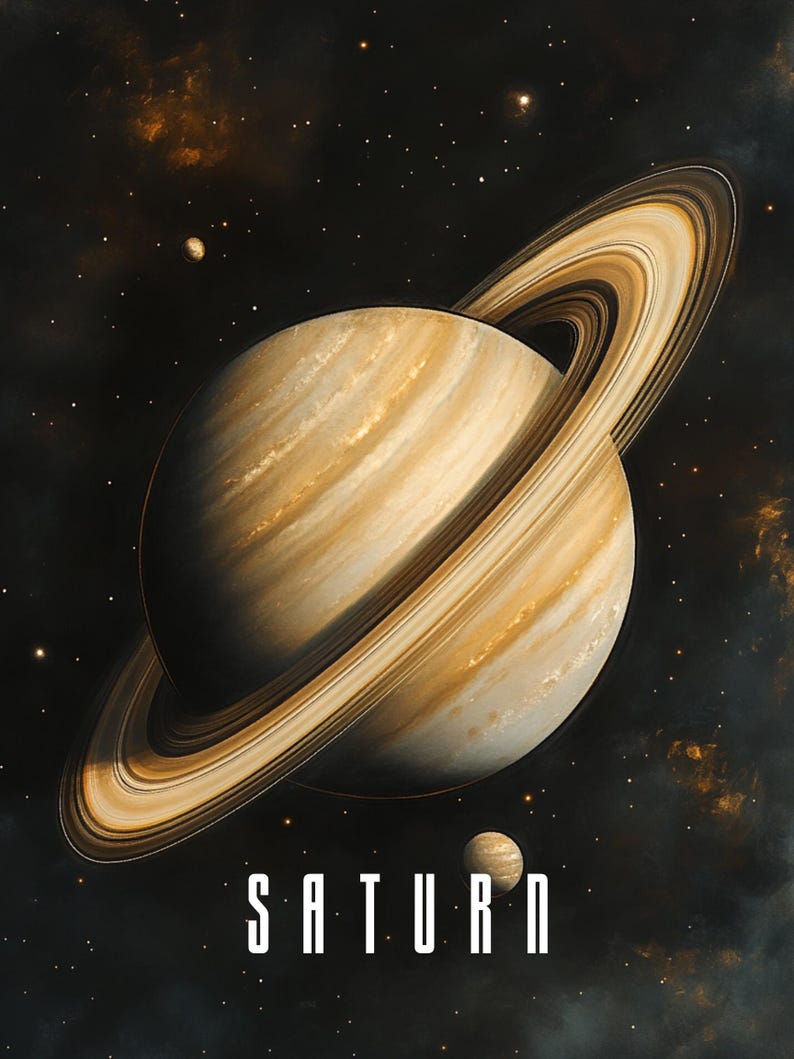 Vintage Mars Poster | Retro Space Art Print | Canvas Wall Decor for ...