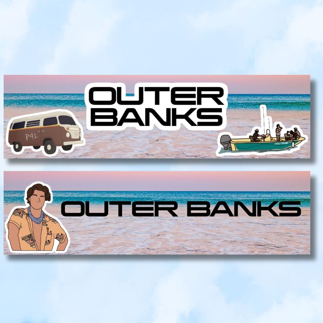 OBX Outer Banks, Pogue for Life L Funny Bumper Sticker, Gifts, Decal ...