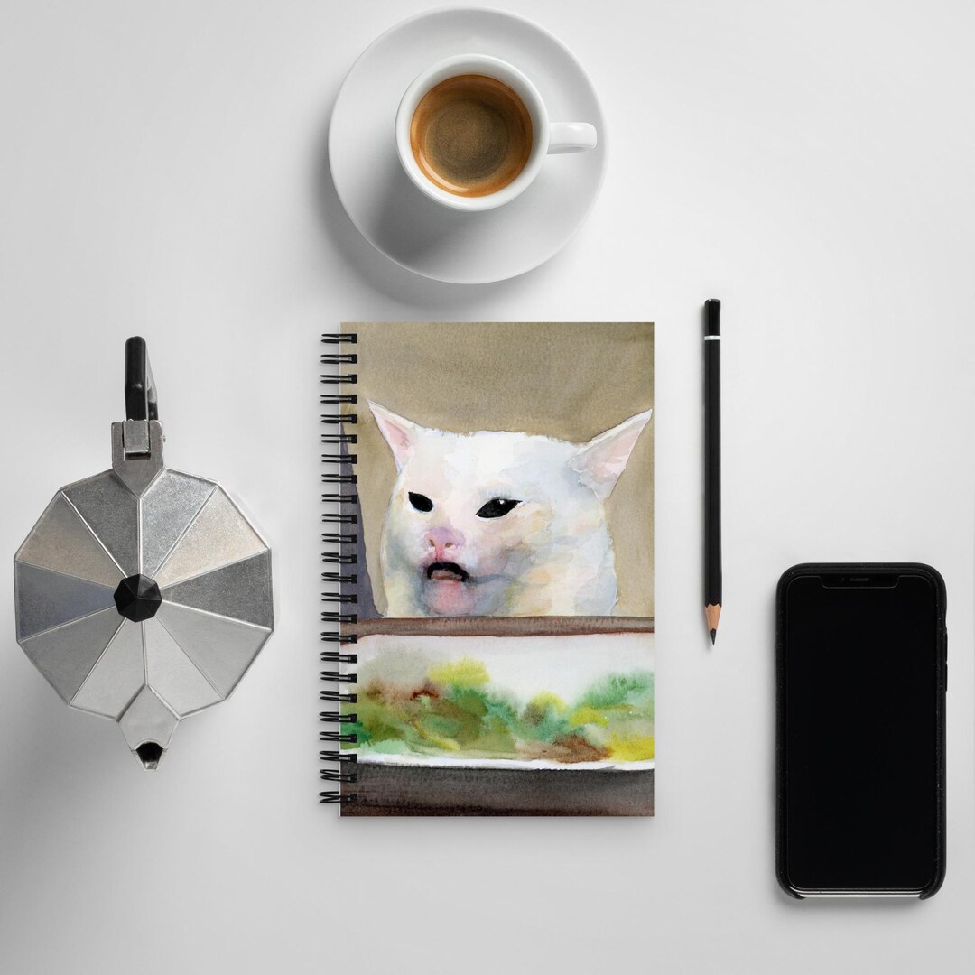 Screaming Lady and Cat Meme Spiral Notebook - Etsy