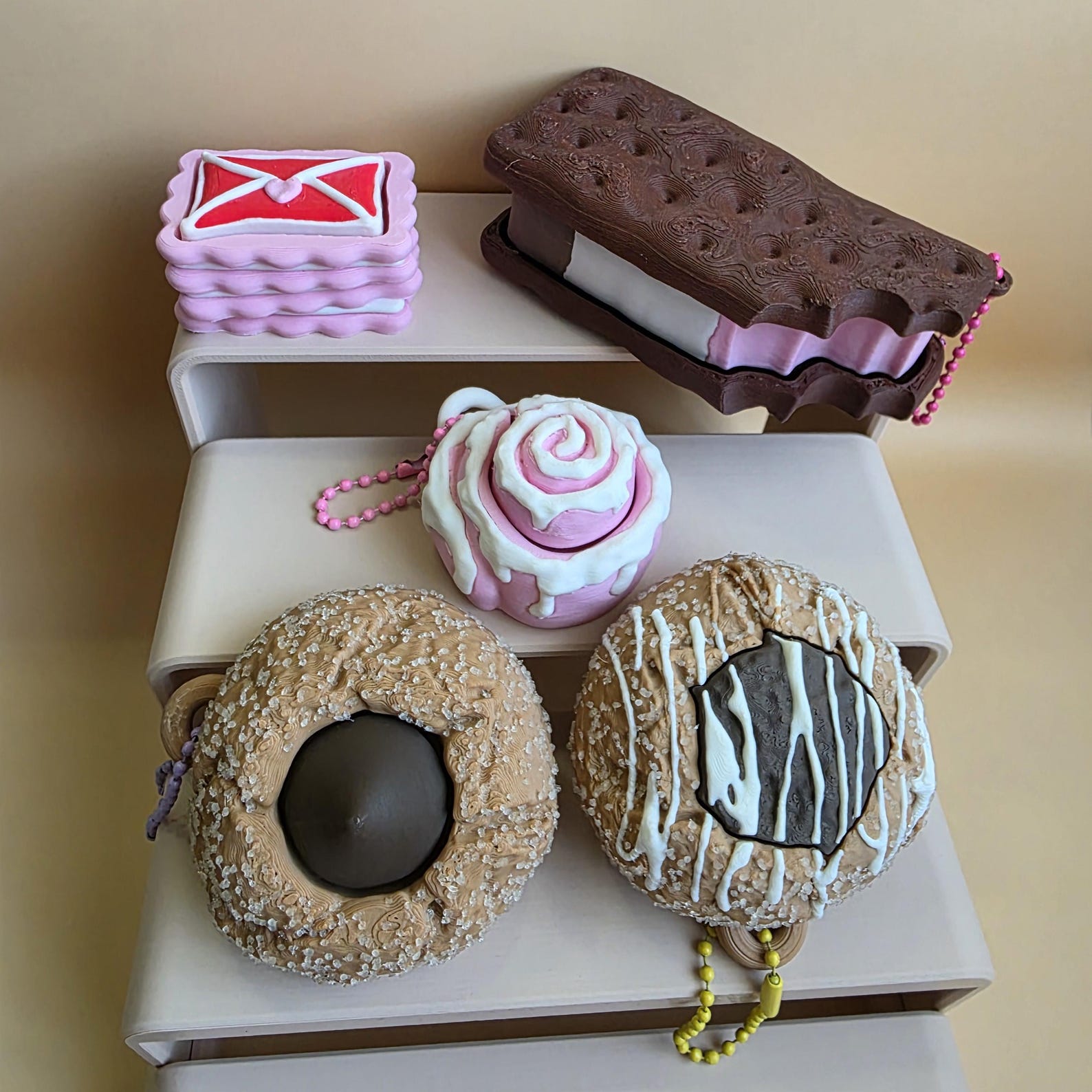 Fidget Clicker Ice Cream Sandwich Cinnamon Roll Chocolate Cookie ...
