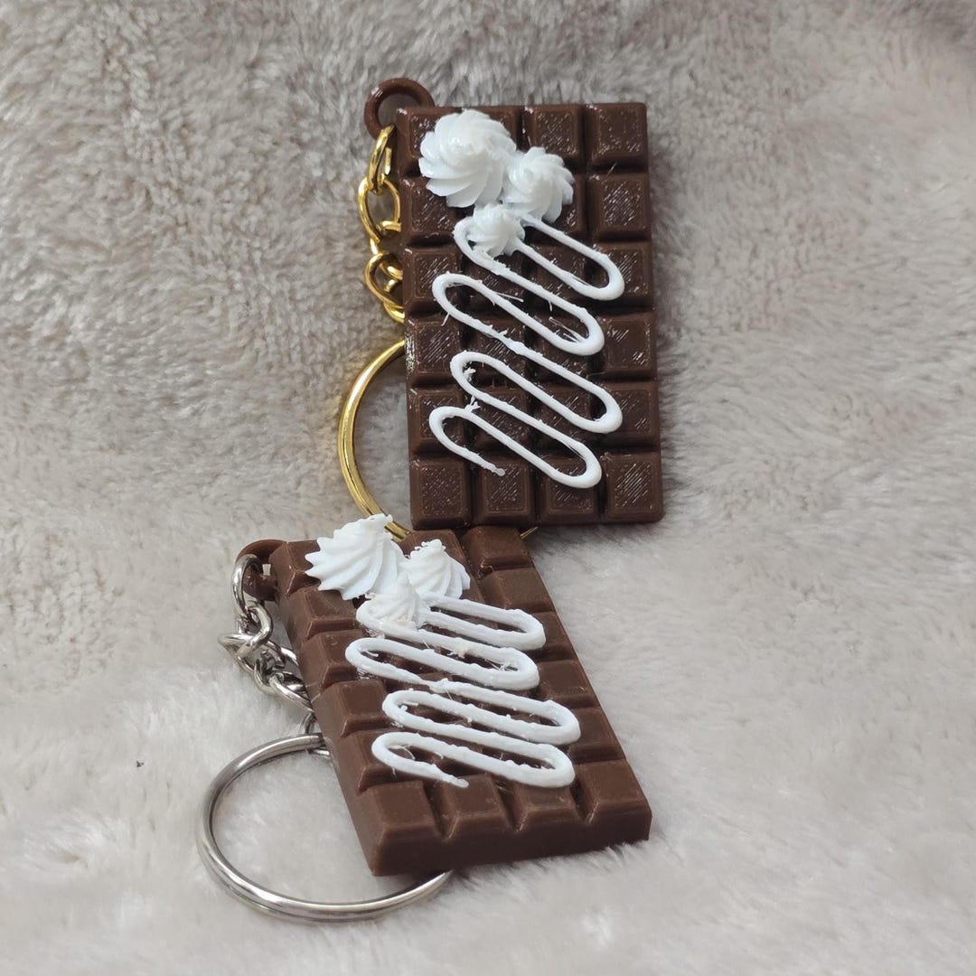 Mini Chocolate With Decoration Keychain I 3D Printed Sweet Pendant I ...