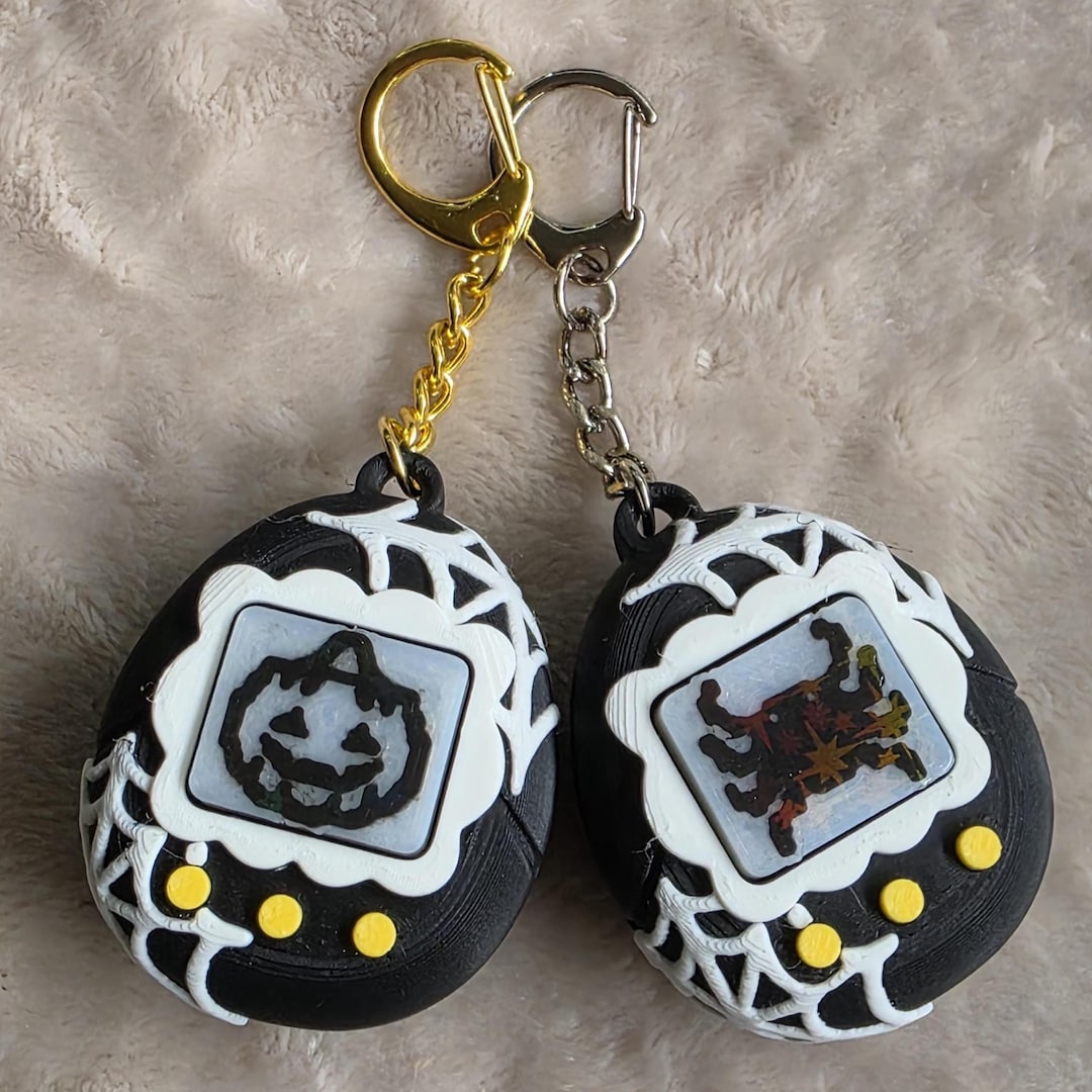 Spider Webs Tamagotchi Fidget Clicker Halloween Keychain, Cute 3D PLA ...