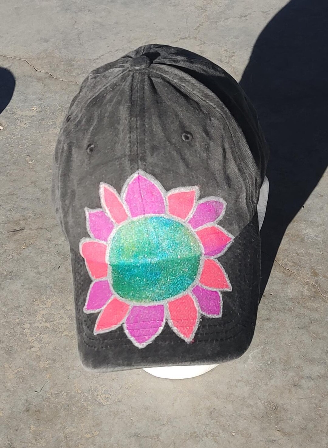 Psychedelic Sunflower Boho Trucker Baseball Hat - Etsy