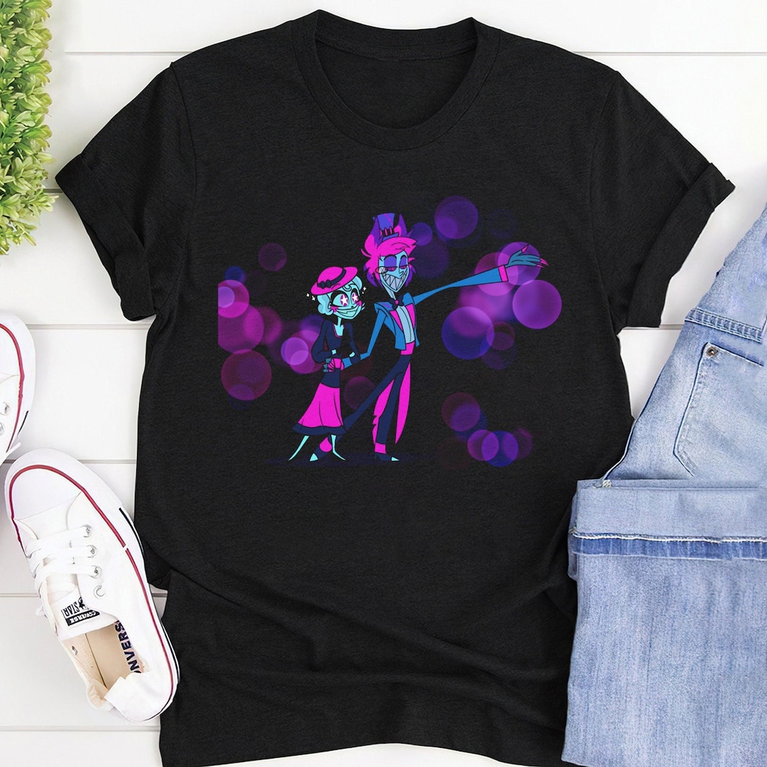 Charlie and Alastor Neon Hazbin Hotel Shirt Sweatshirt - Etsy Australia