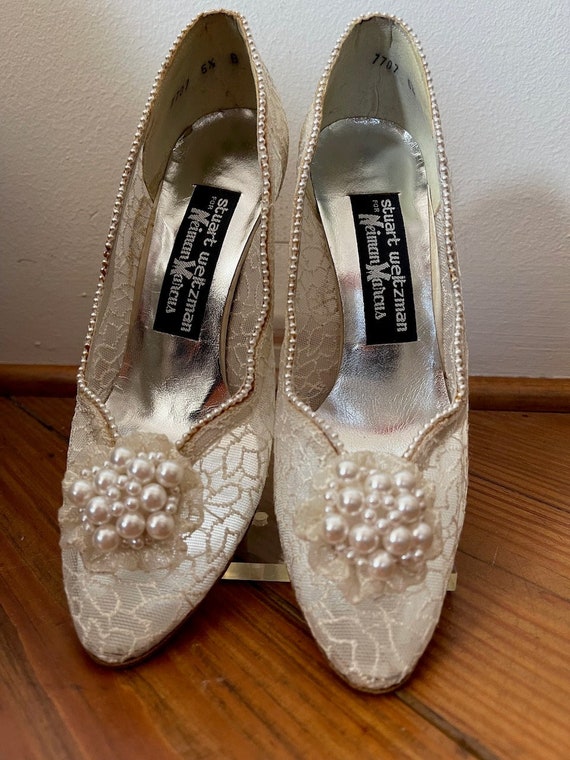 1980s Stuart Weitzman for Neiman Marcus OLD LABEL Lace Pumps | Etsy