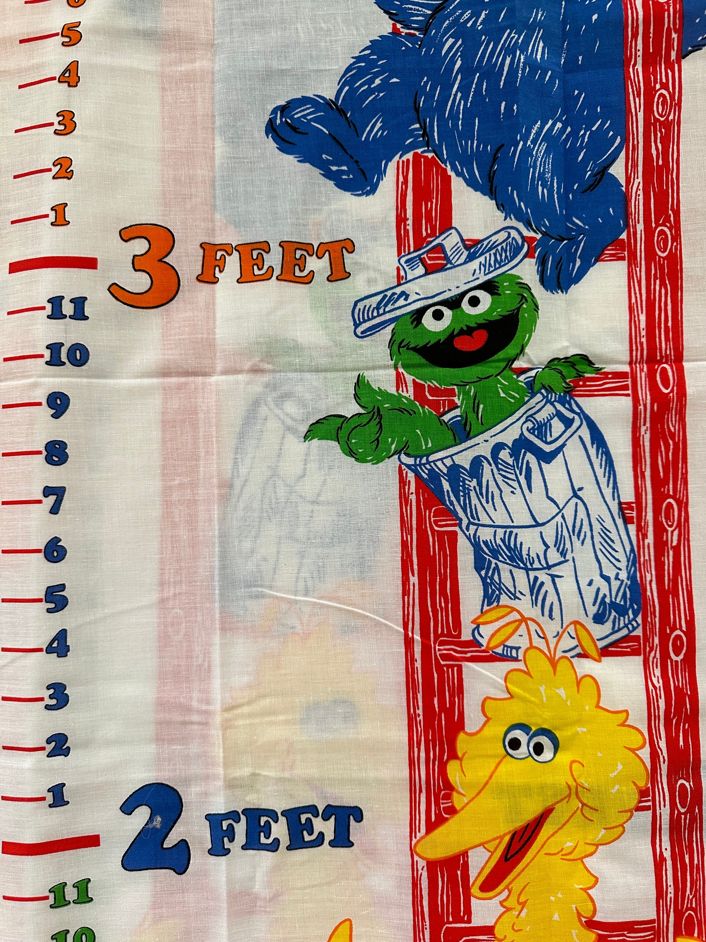Vintage Fabric Muppet Growth Chart Offficial Licensed Nursery Decor ...