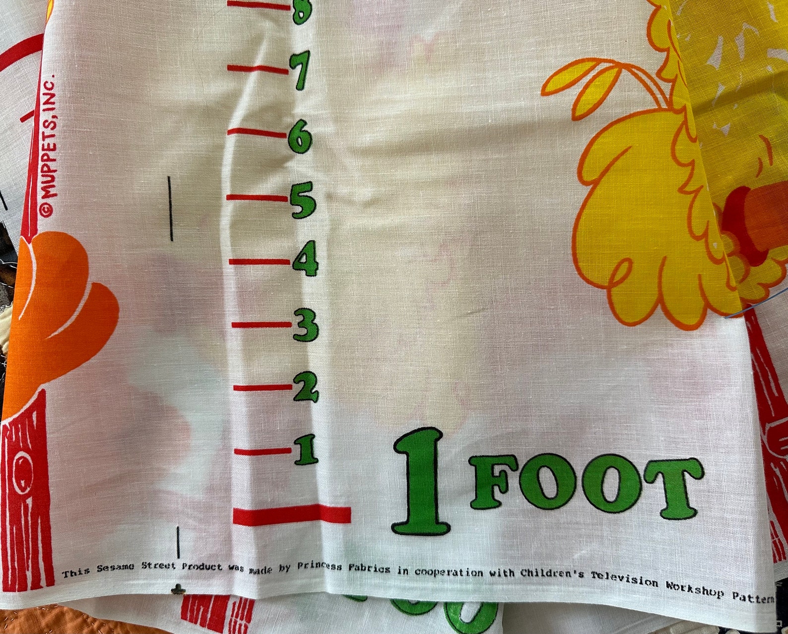 Vintage Fabric Muppet Growth Chart Offficial Licensed Nursery Decor ...