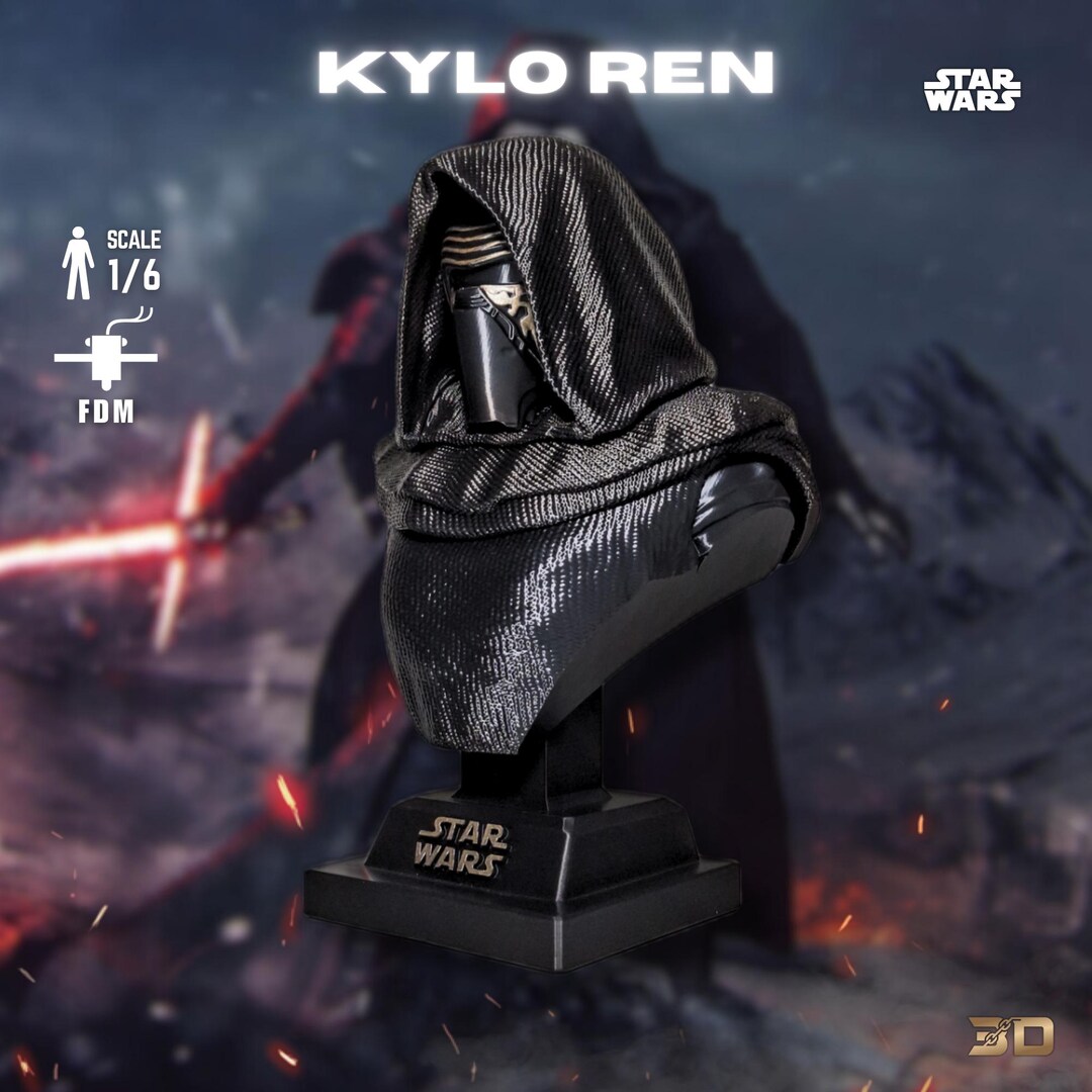 Kylo Ren Star Wars Life-size Bust Statue | 3d Printed Star Wars ...