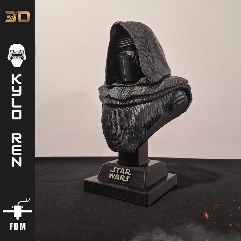 Kylo Ren Star Wars Life-size Bust Statue | 3d Printed Star Wars ...