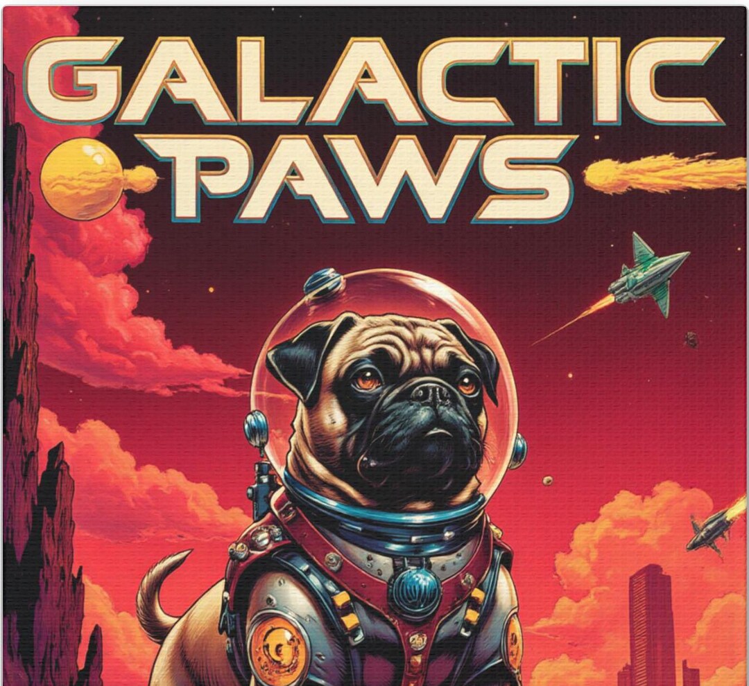 Custom Sci-fi Comic Pet Portrait. Personalized Retro Space-themed Pet ...