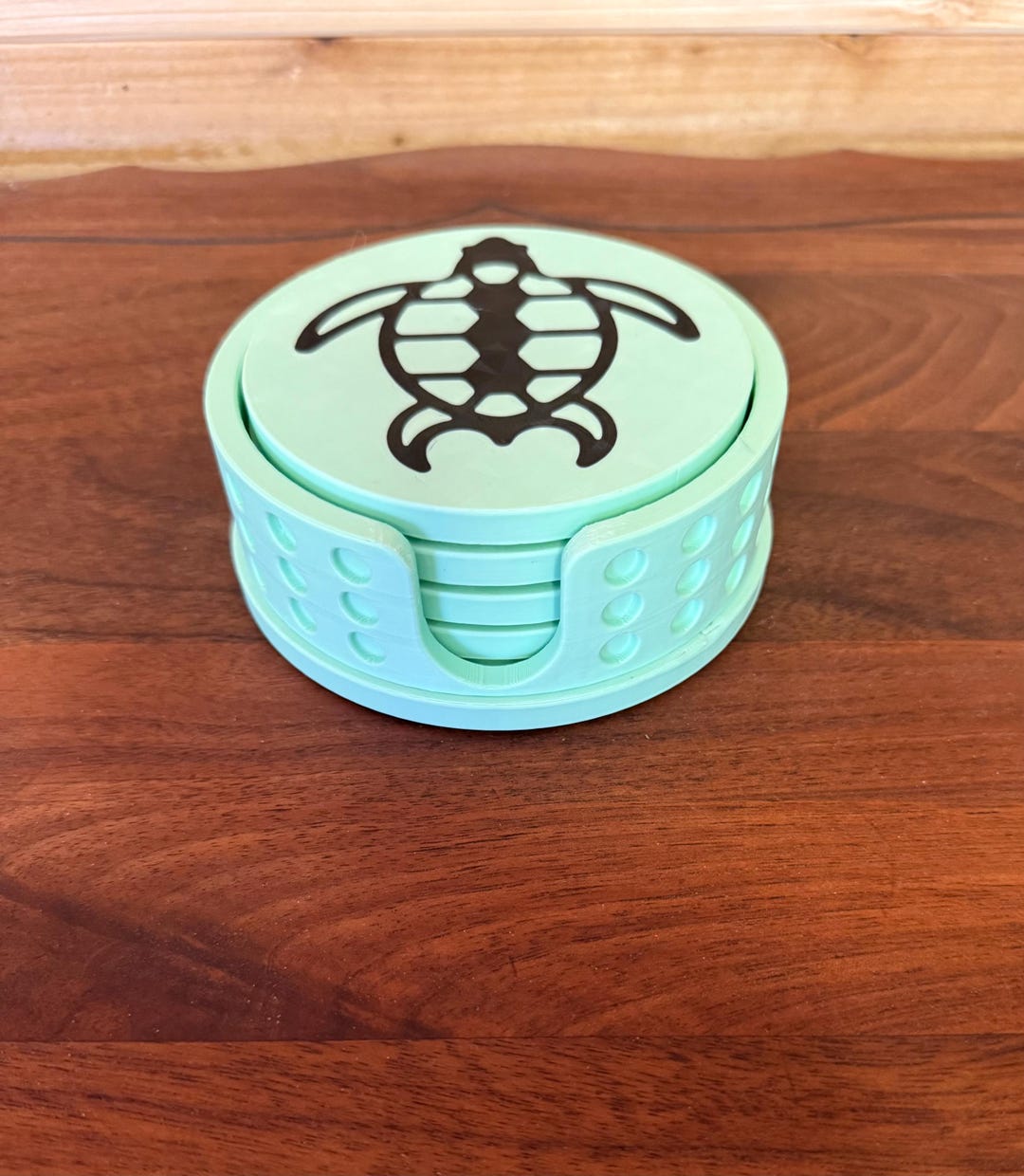 3D Printed Sea Turtle Coaster Set – Set of 4 Ocean-themed Drink ...