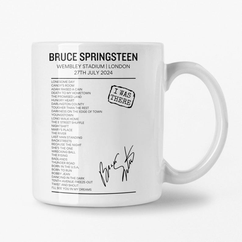 Bruce Springsteen Wembley Stadium July 27 2024 Setlist Mug - Etsy