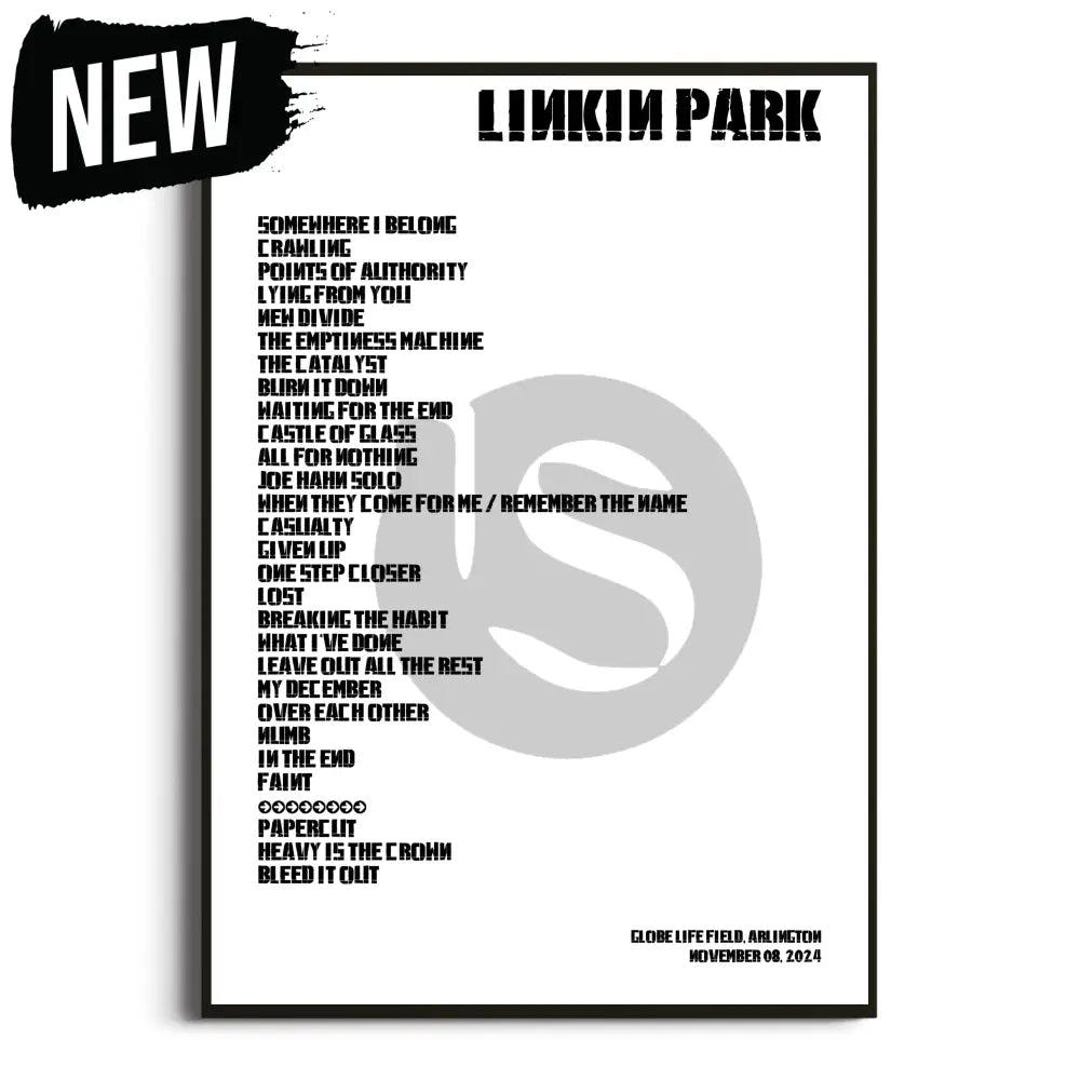 Linkin Park From Zero World Tour Setlist Posters - Etsy