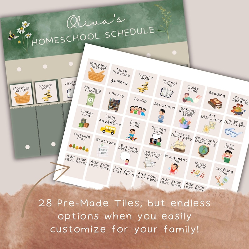 Homeschool Schedule Editable Flip Chart, Daily Rhythms and Routine Flip ...