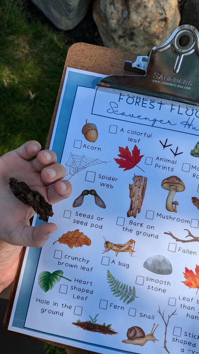 Nature Walk Scavanger Hunt Printable for Kids and Family Screen Free ...