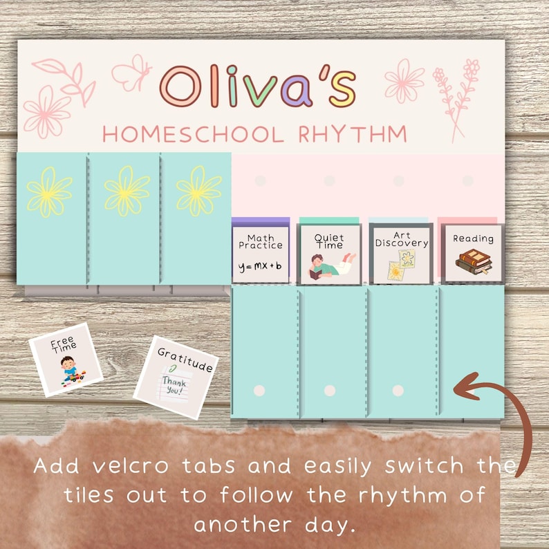 Homeschool Checklist, Editable Homeschool Schedule Flip Chart, Daily ...