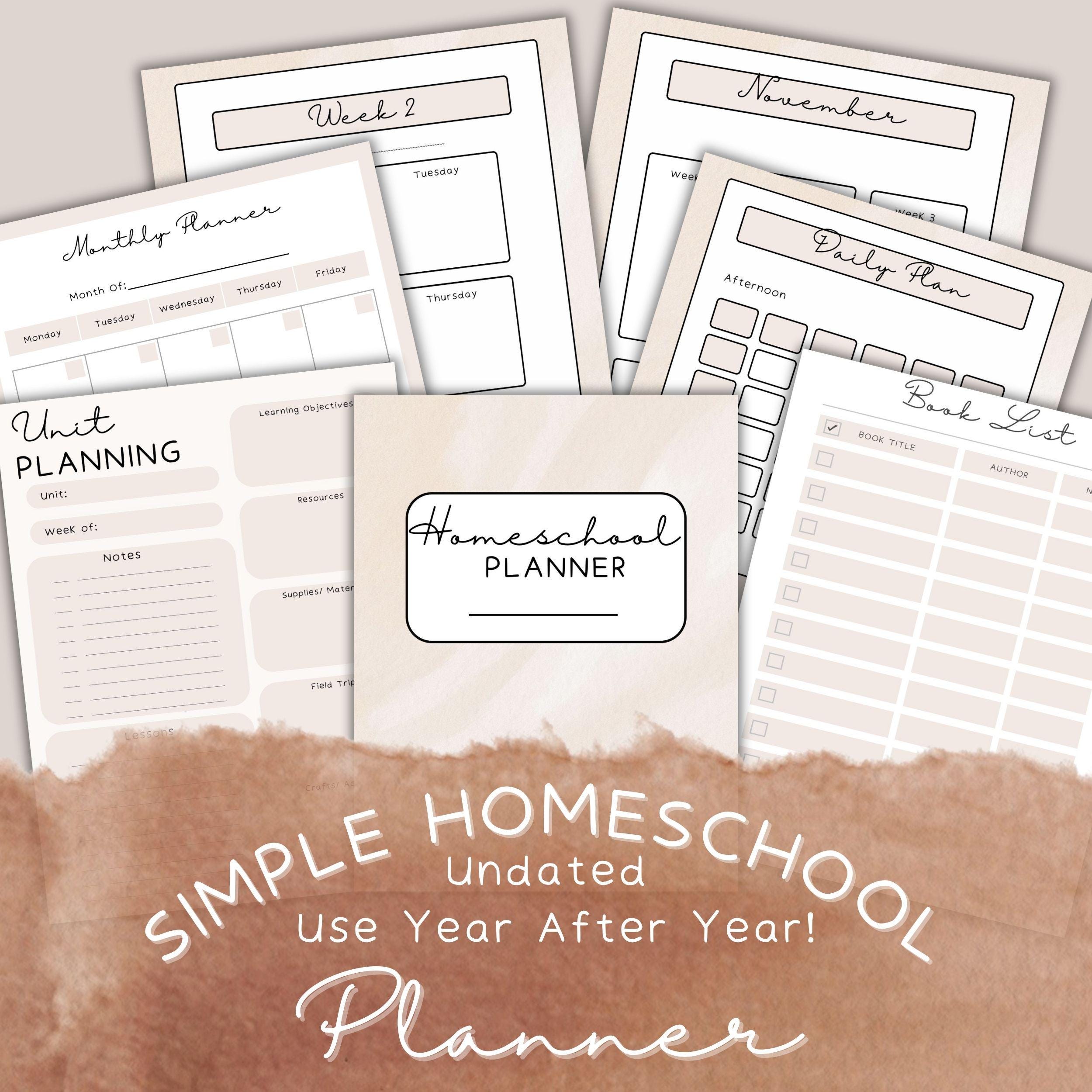 Simple Homeschool Planner, Homeschool Planning PDF, Printable ...