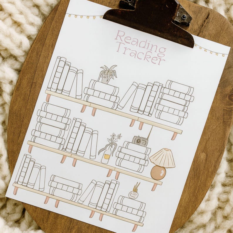 Printable Bookshelf Log, Reading Tracker, Book Count Printable ...