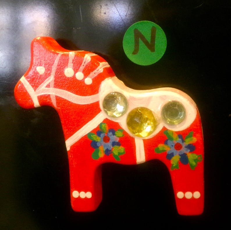 Mini Swedish Dala Horse Fridge Magnets - Etsy